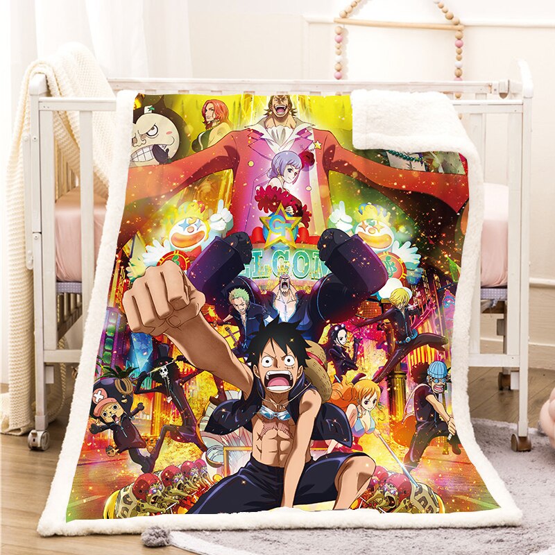 Monkey D. Luffy Plush Blanket Soft Anime Throw Blanket for Cozy Comfort ...