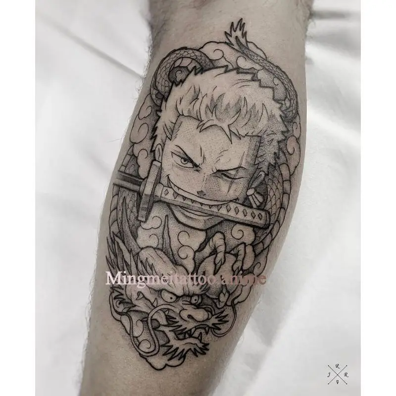 ONE PIECE Tattoo Luffy Roronoa Zoro Trafalgar Law Tattoo Sticker - One ...