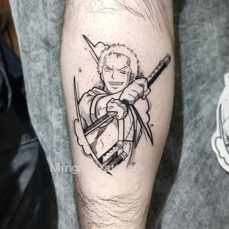 ONE PIECE Tattoo Luffy Roronoa Zoro Trafalgar Law Tattoo Sticker - One ...