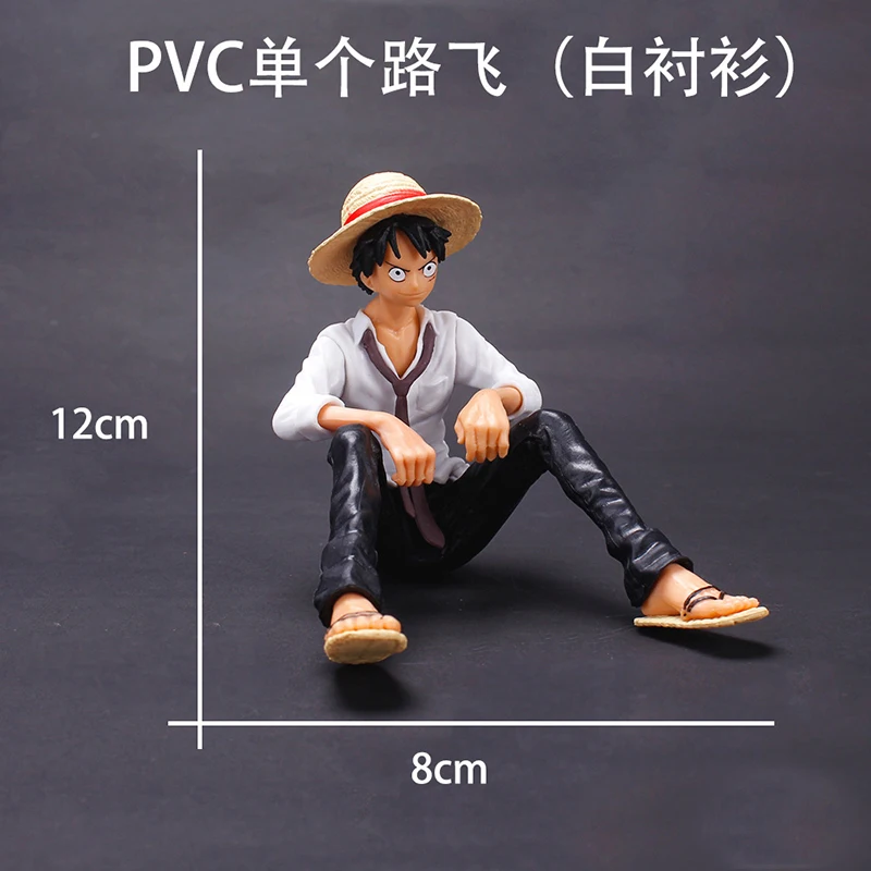 One Piece Figure Luffy Model Red Straw Hat Luffy PVC - One piece ...