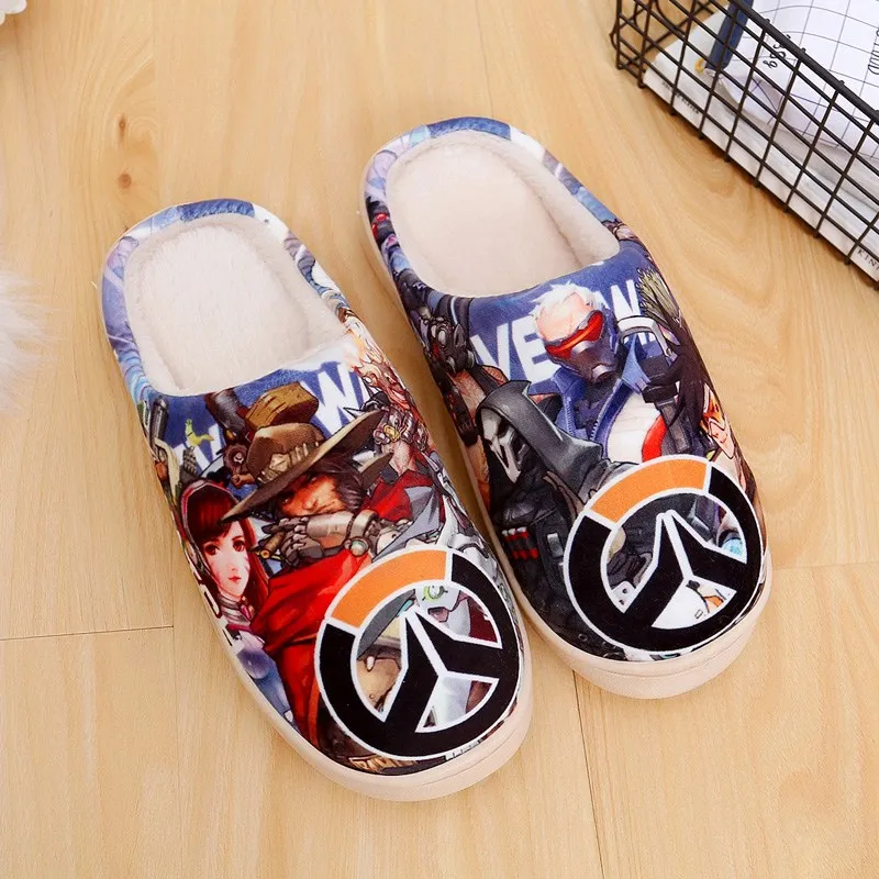 Monkey D Luffy Winter Plush Slippers One Piece Warm Stuffed Shoes | One ...
