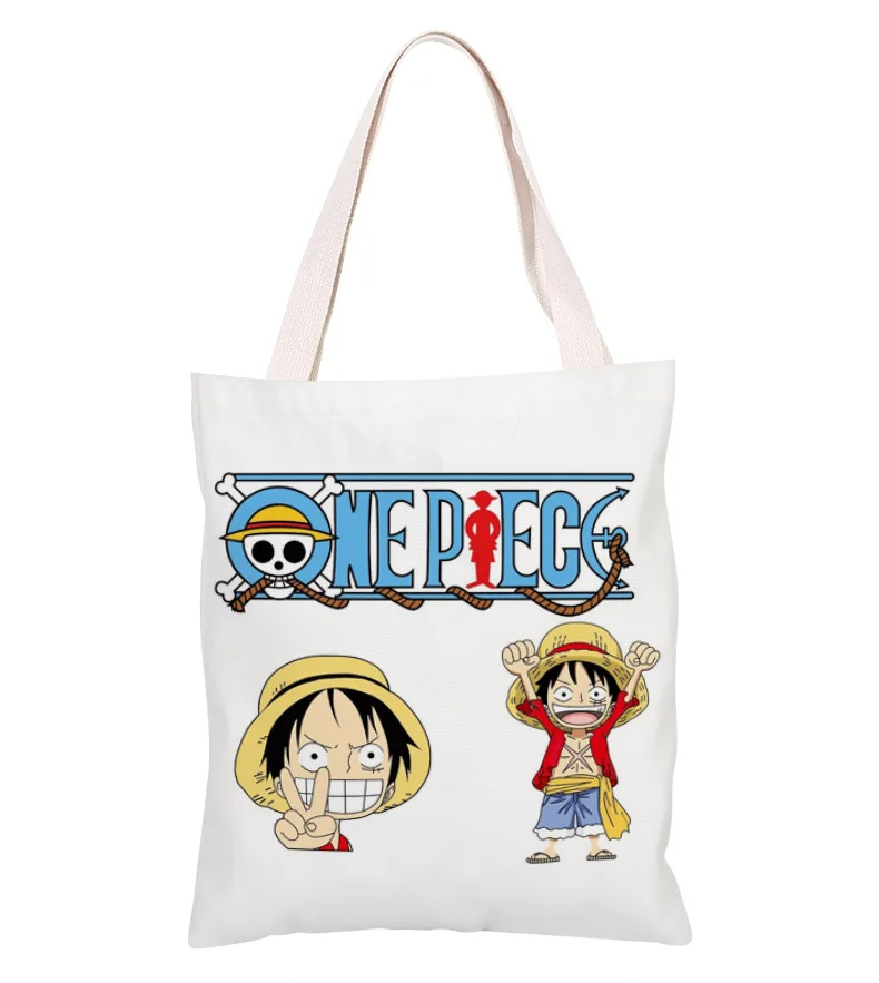 One Piece Monkey D Luffy Shopping Bag Anime Tote Eco-Friendly Reusable ...