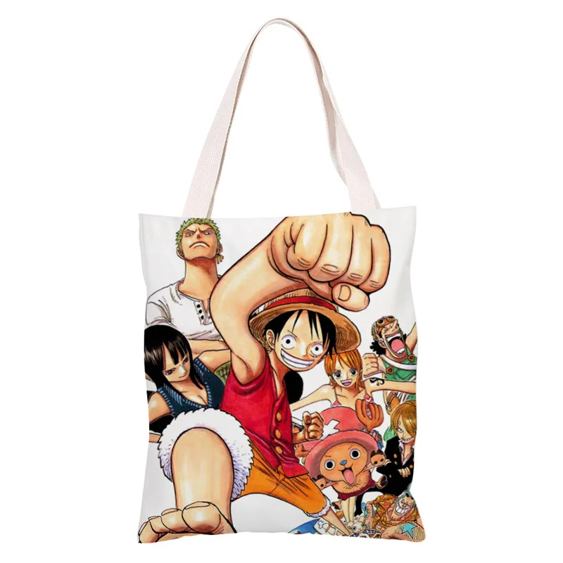One Piece Monkey D Luffy Shopping Bag Anime Tote Eco-Friendly Reusable ...