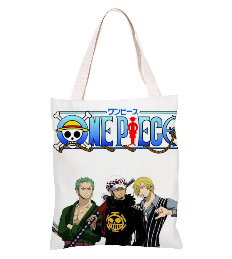 One Piece Monkey D Luffy Shopping Bag Anime Tote Eco-Friendly Reusable ...