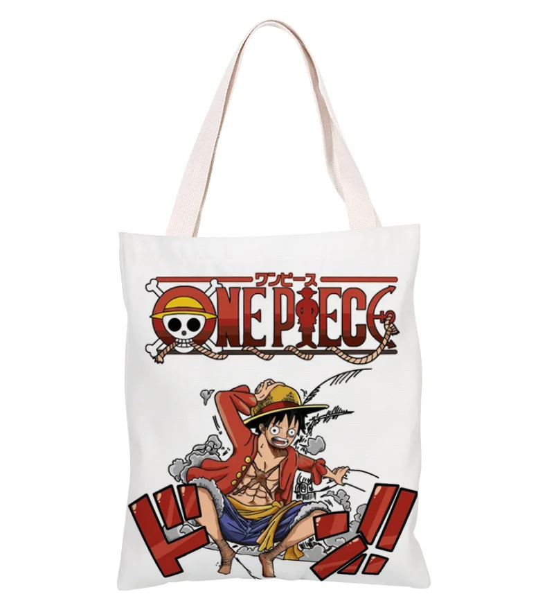 One Piece Monkey D Luffy Shopping Bag Anime Tote Eco-Friendly Reusable ...