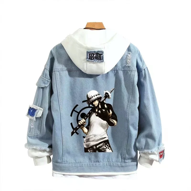 One Piece Denim Bomber Jacket ONE PIECE D Luffy - One piece Merchandise ...