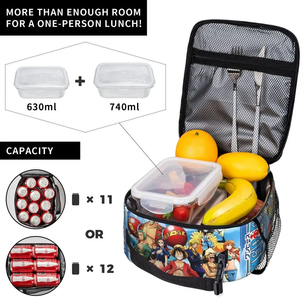Monkey D. Luffy Anime One Piece Insulated Lunch Bag Leakproof Meal ...